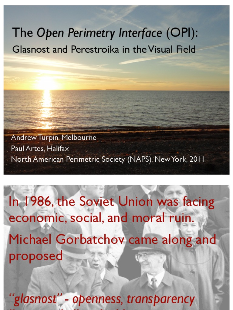 Open Perimeter Interface (OPI) | PDF | Glaucoma | Stimulus (Physiology)