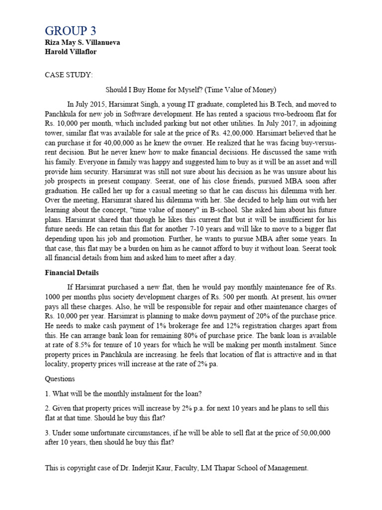 Group 3 Case Study | PDF