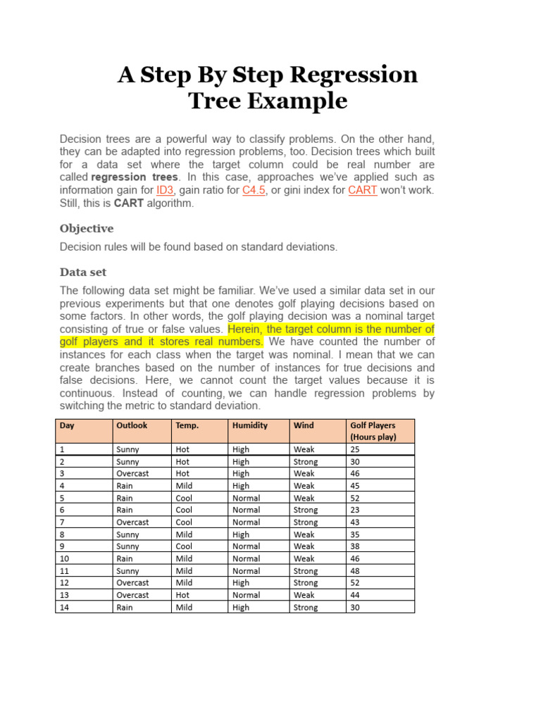 Regression Tree | PDF | Applied Mathematics | Algorithms