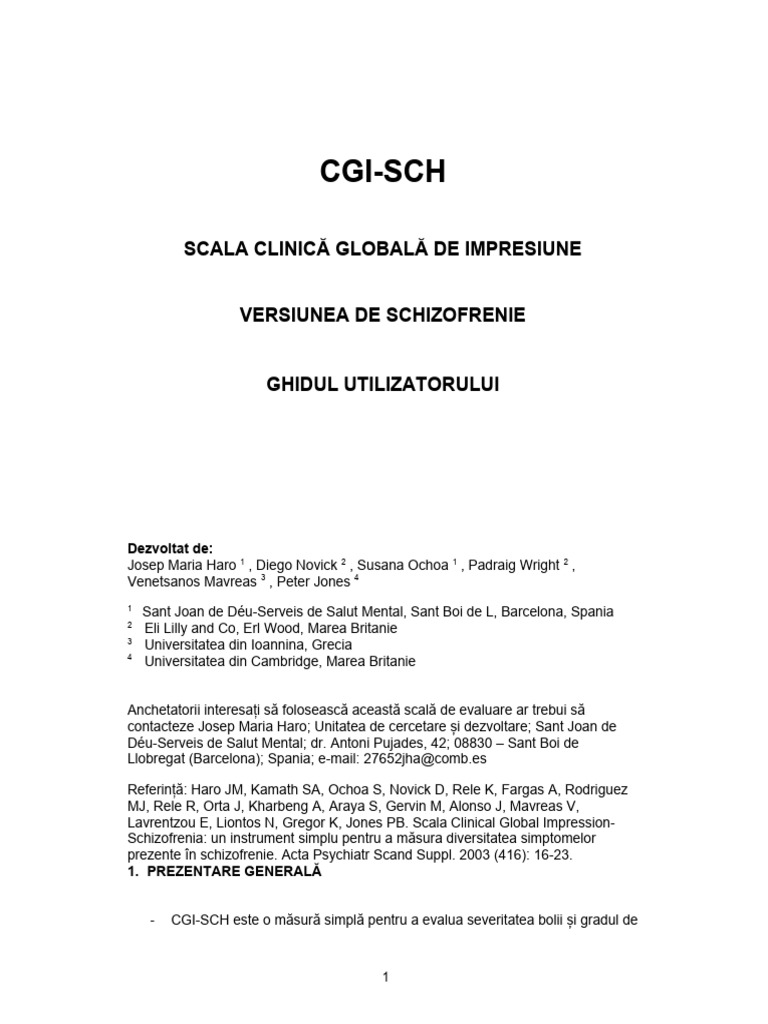 Manual de Utilizare CGI-SCH | PDF