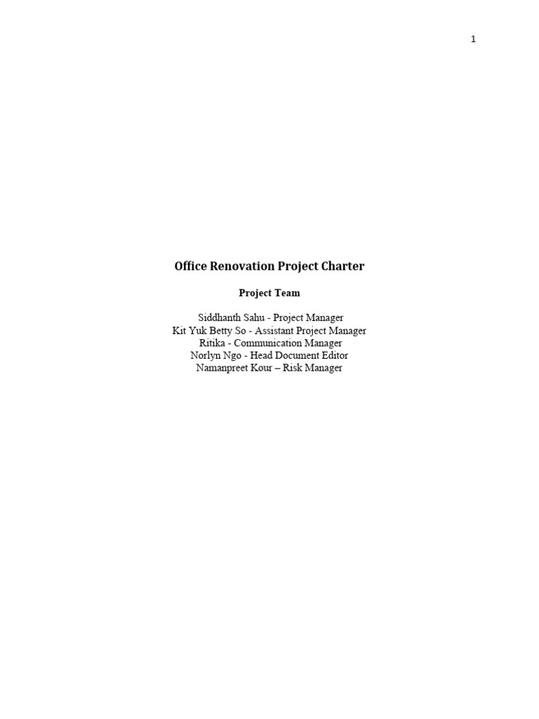 Project Charter-FPM | PDF