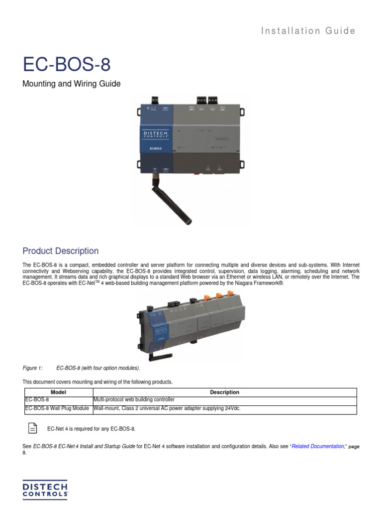 EC-BOS-8 Mounting Wiring | PDF | Usb Flash Drive | Electrical Connector