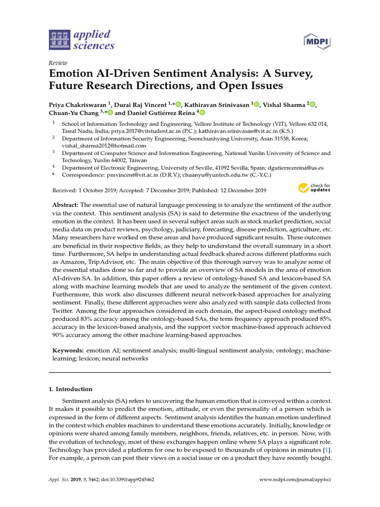 Emotion AI Driven Sentiment Analysis A S | PDF | Statistical ... Emotion AI Driven Sentiment Analysis A S | PDF | Statistical ...