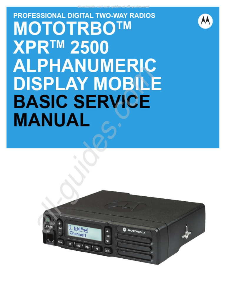 Motorola Mototrbo XPR 2500 Basic Service Manual 100 | PDF | Electrical ...