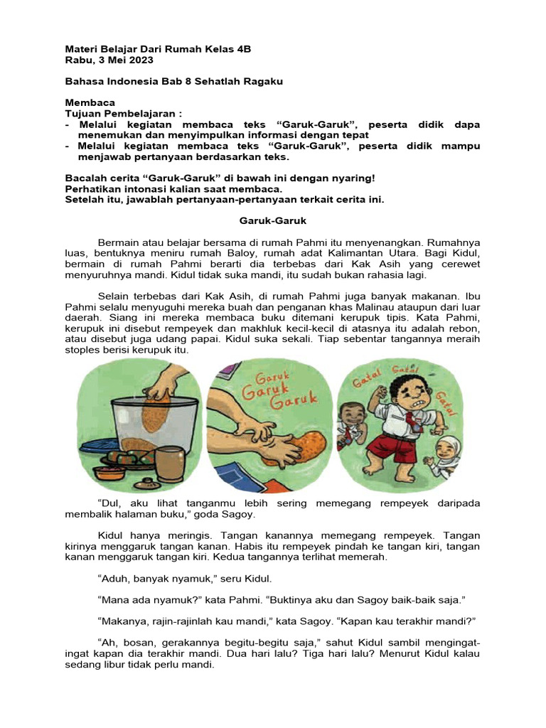 Materi Belajar Dari Rumah Kelas 4B New | PDF | Pengembangan Diri
