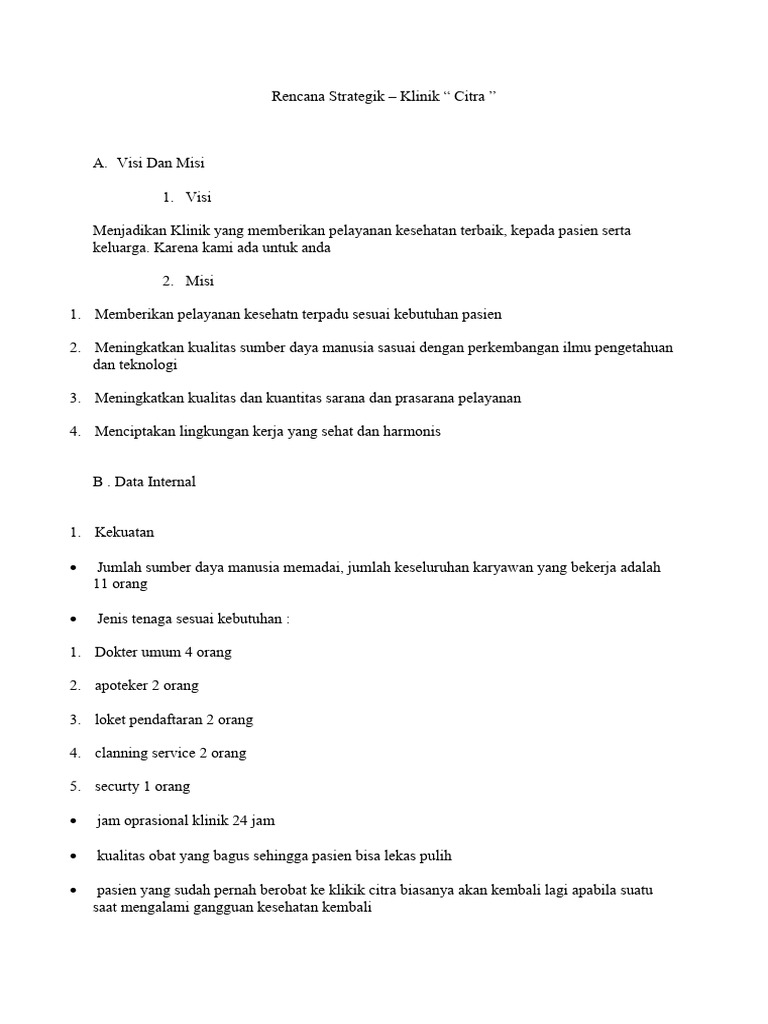 Contoh Renstra | PDF