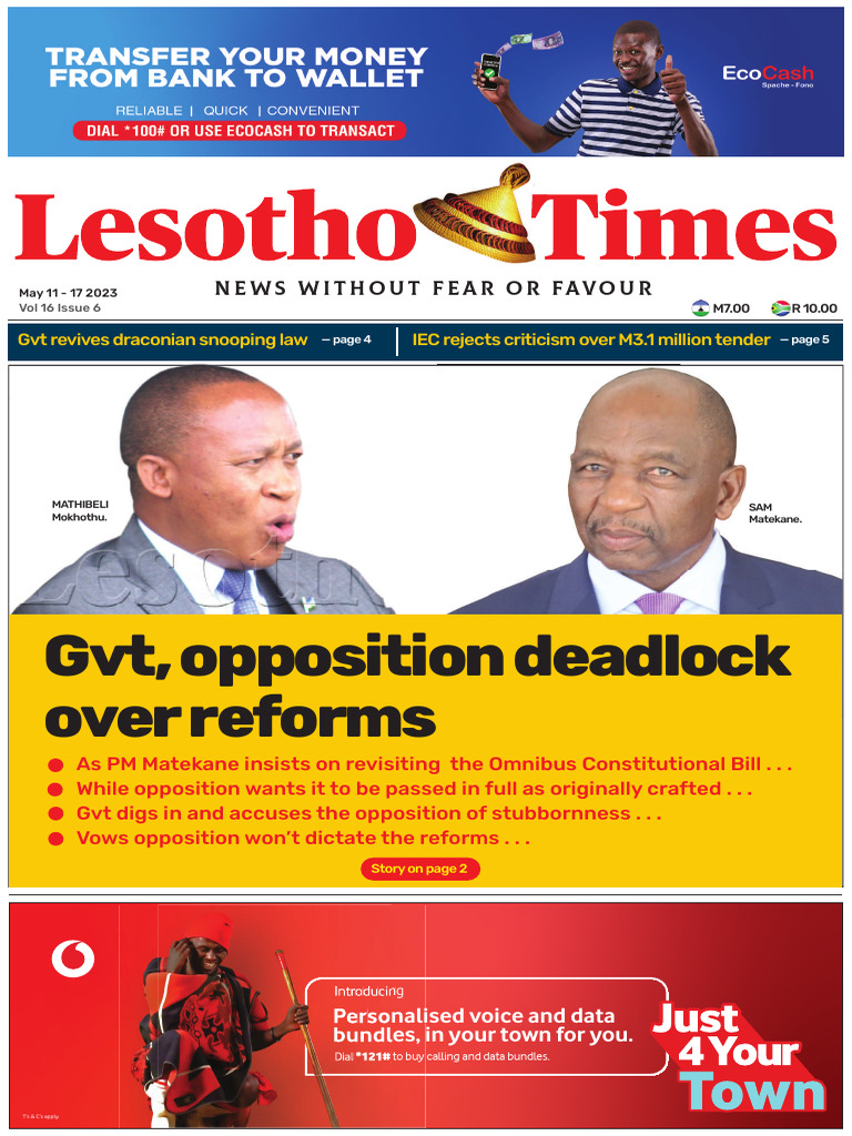 Lesotho Times 11 May 2023 | Download Free PDF | Agriculture | Plough