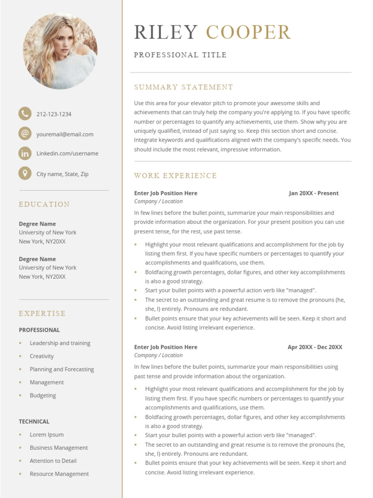 Resume Template Riley | PDF