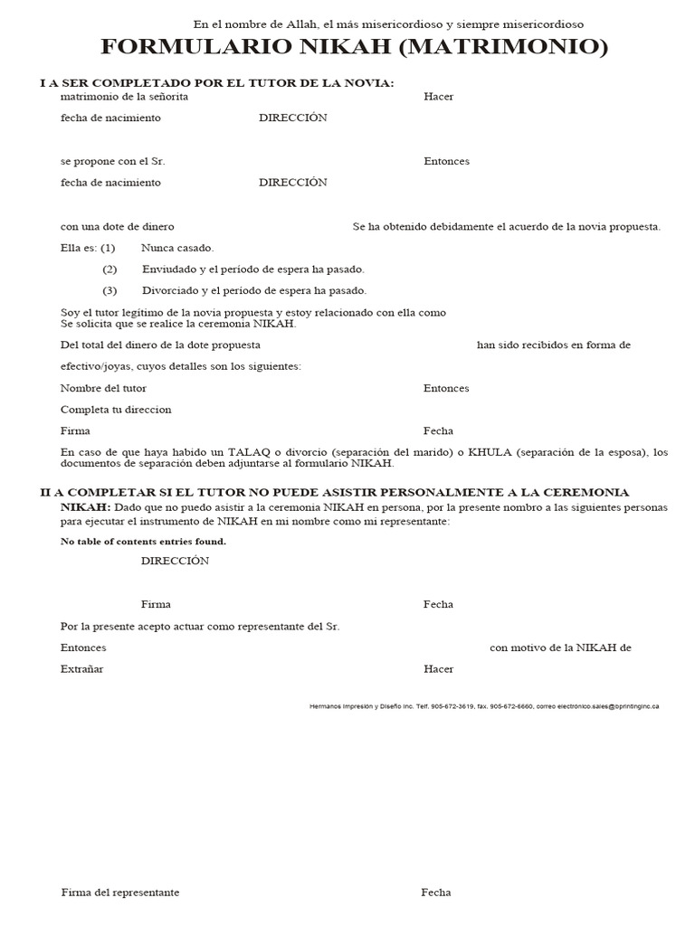 201807167-Nikah-Form.pdf | PDF | Matrimonio | Matrimonio, Sindicatos Y ...