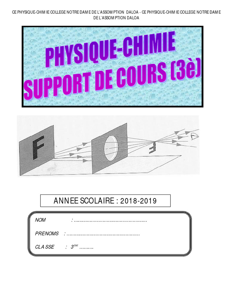 Support Pc 3ème Pdf