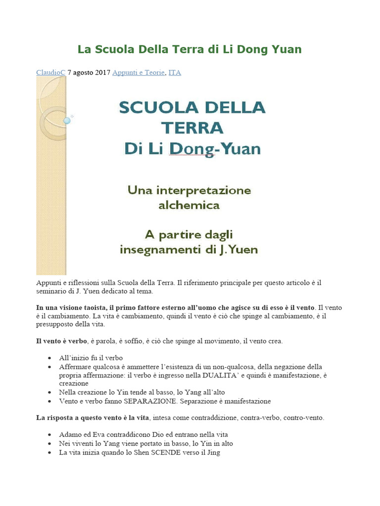 La Scuola Della Terra di Li Dong Yuan | PDF