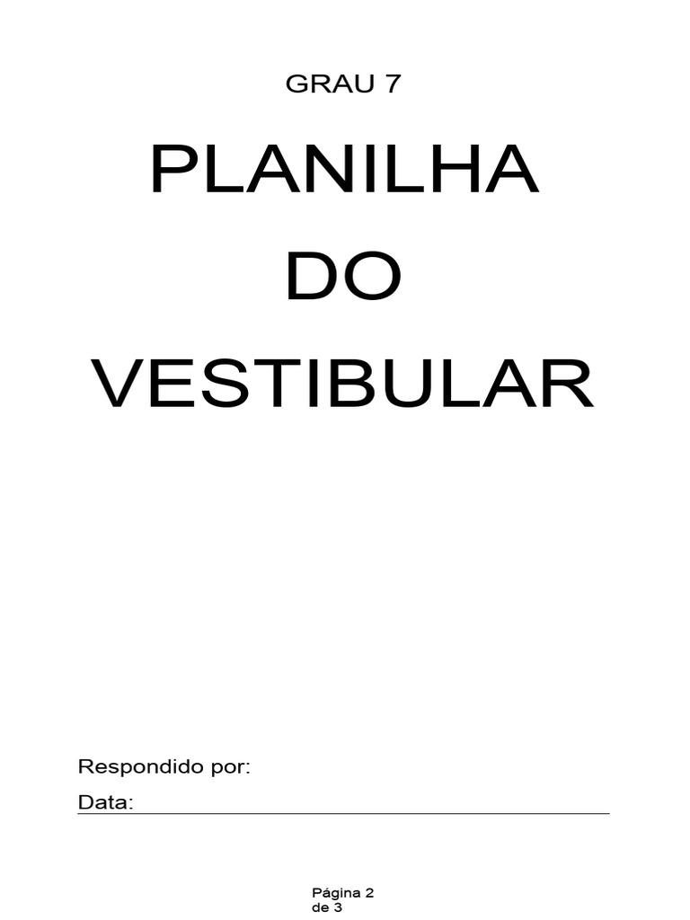 Vestibular de Matemática 7ª série | PDF | Equações Vestibular de Matemática 7ª série | PDF | Equações