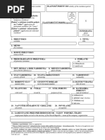 Registracny Formular ZSSK Na CL100 07351 33628 SK Od 2023 01 01 | PDF