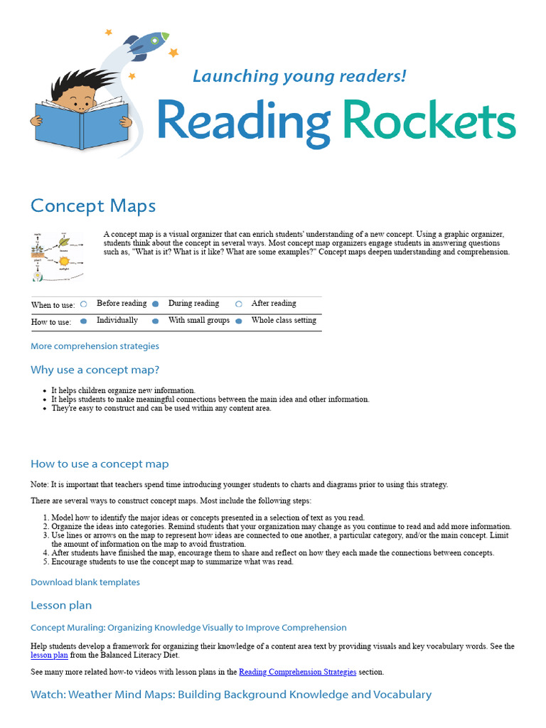 Enhancing Comprehension with Concept Maps | PDF | Reading Comprehension ...