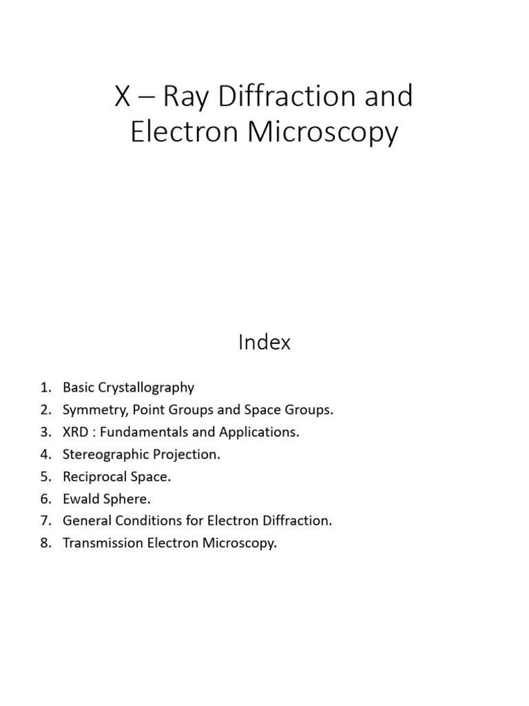 X Ray Diffraction And Electron Micros Pdf