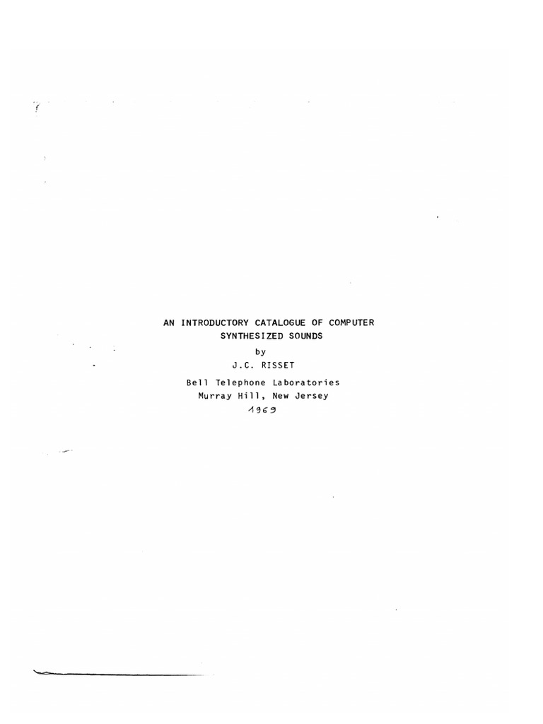 RISSET An Introductory Catalogue of Computer Sy | PDF