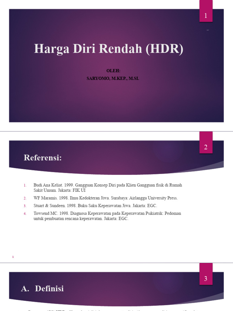 LP Harga Diri Rendah (HDR) | PDF