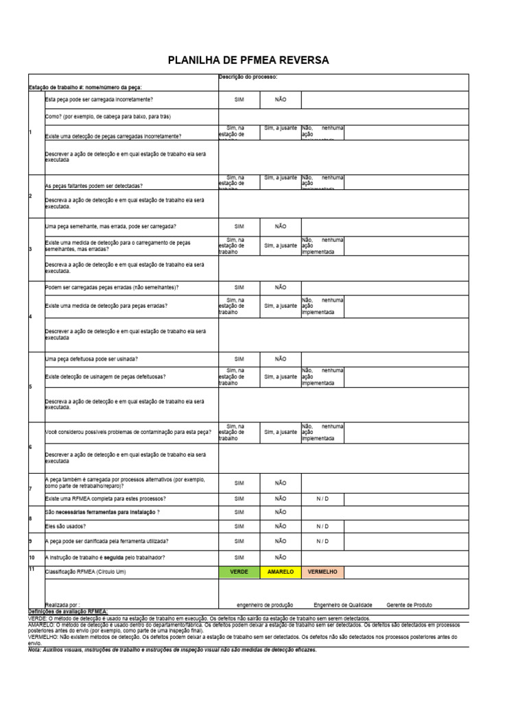 Planilha PFMEA Reversa 2 | PDF | Informática