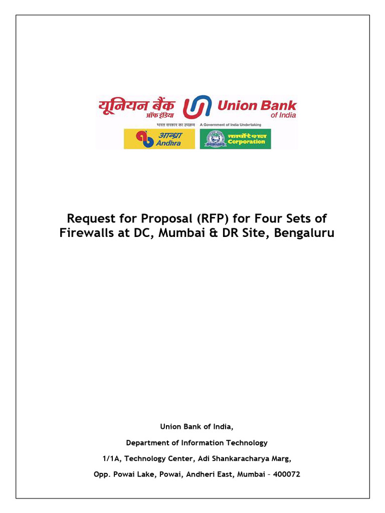 RFP For Firewall | Download Free PDF | Request For Proposal | Virtual Private Network