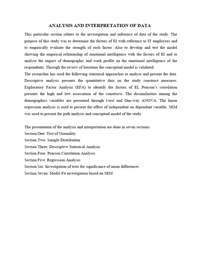 Chapter 4 - Data Analysis and Interpretation Final | PDF | Structural ...