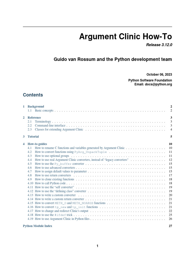 Howto Clinic | PDF | Parameter (Computer Programming) | Command Line Interface