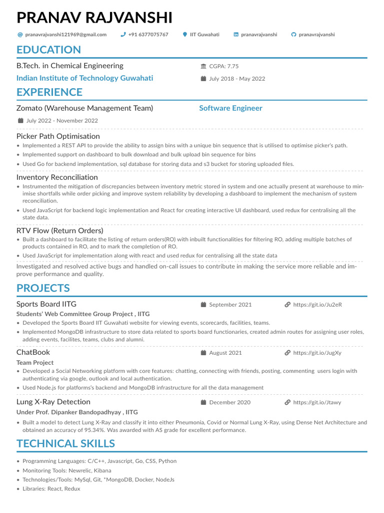Pranav - Rajvanshi Resume 3 | PDF | Computing | Software Engineering