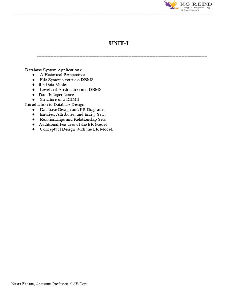DBMS 1 | PDF | Databases | Data Model