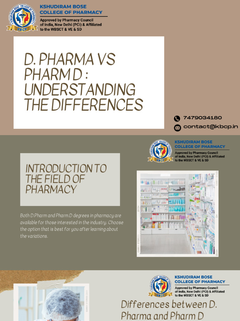 D.Pharm vs Pharm.D: Key Differences | PDF
