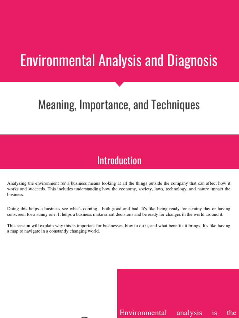 Environmental Analysis and Diagnosis-MPA | PDF