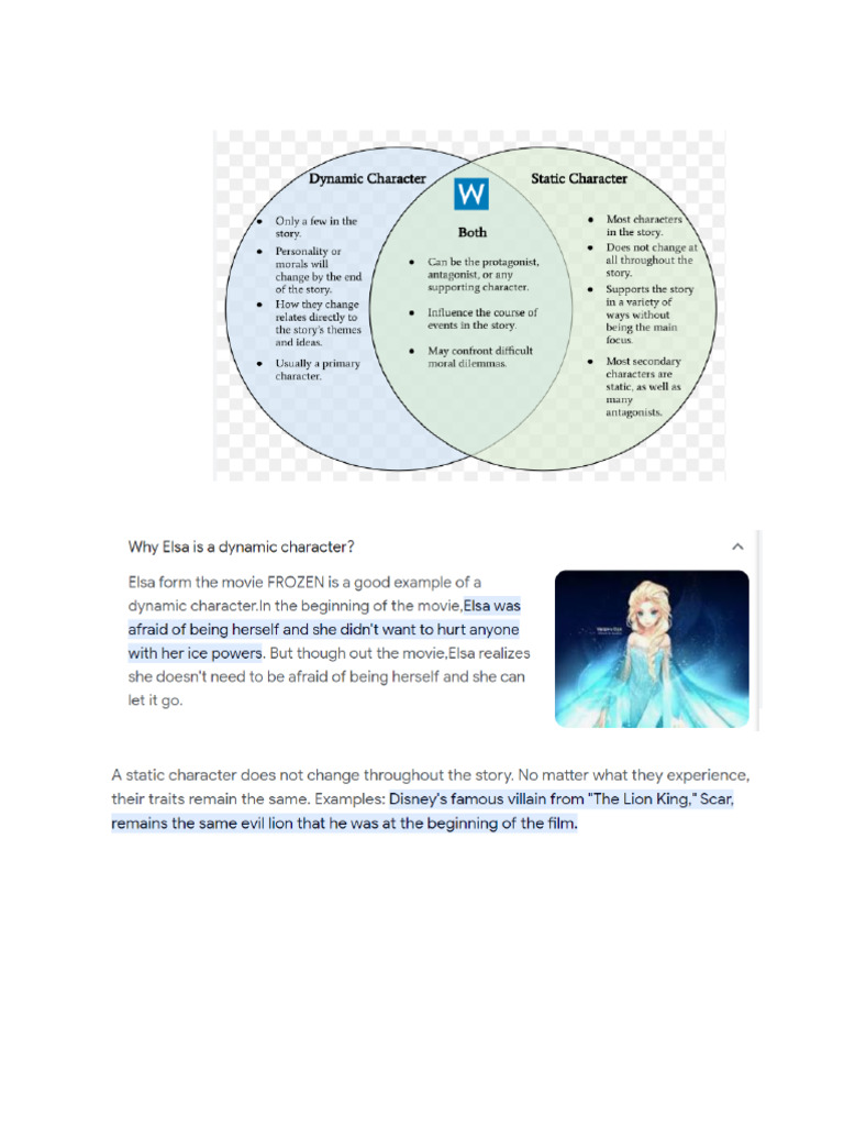 Static and Dynamic Character | PDF