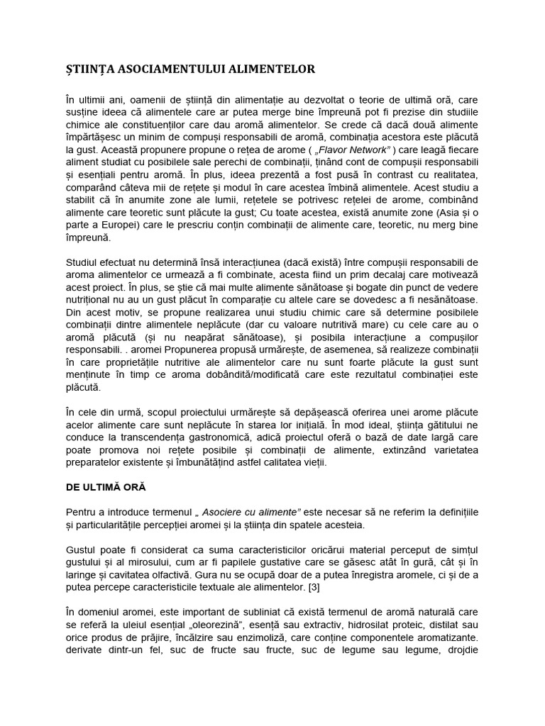Asociere Cu Alimente | PDF
