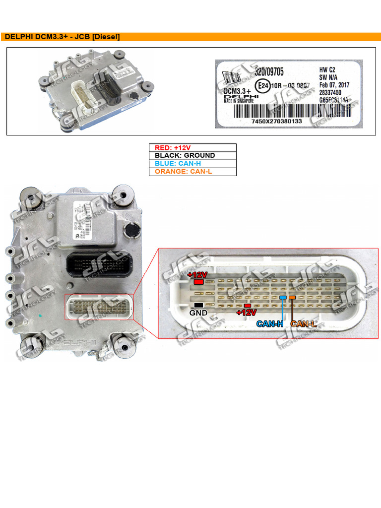 PINOUT_DELPHI_JCB_DCM3.3 | PDF