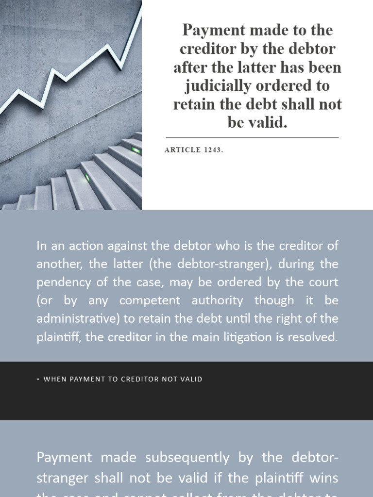 Obligation Slides | PDF | Payments | Creditor