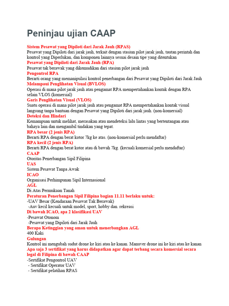 Peninjau Ujian CAAP | PDF | Teknologi & Rekayasa