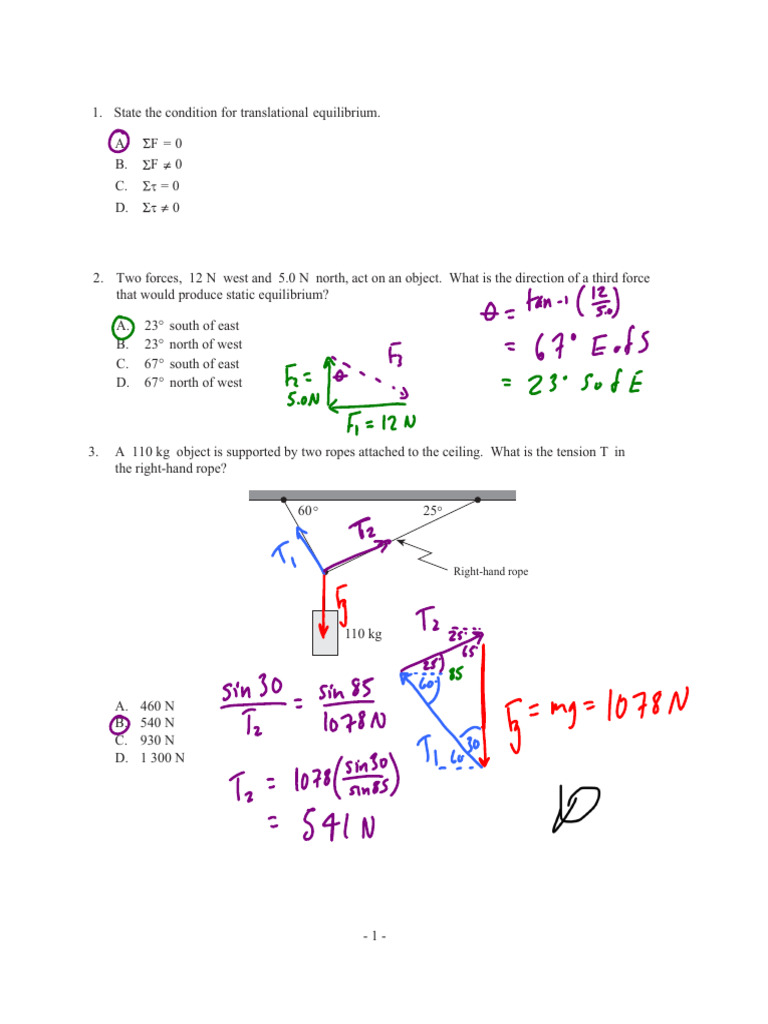 Unit3 - Review Package Equilibrium Solutions | PDF
