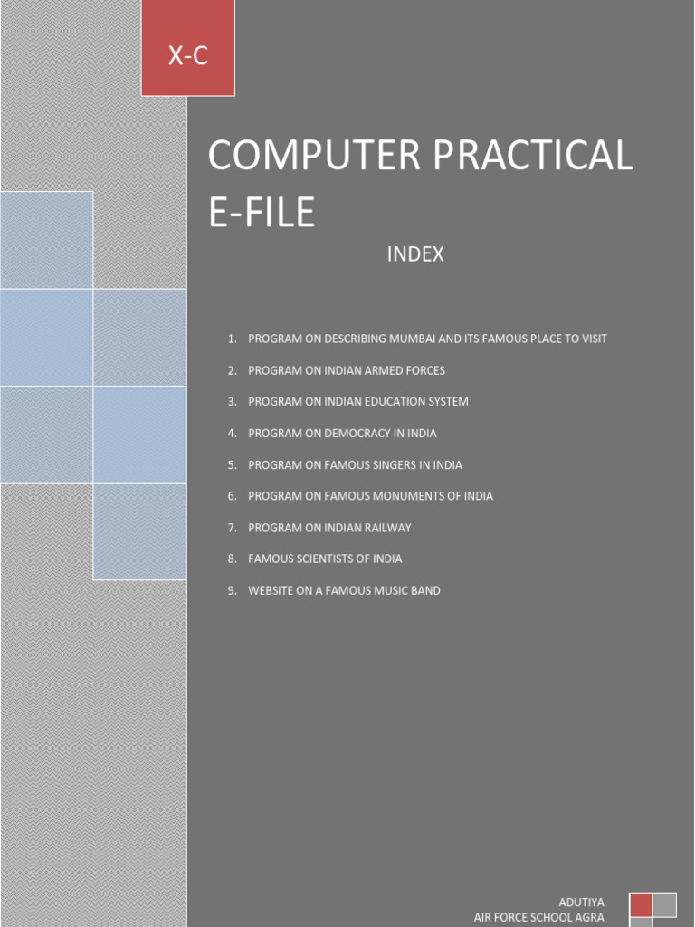 Class 10 Practical File | PDF | Mumbai
