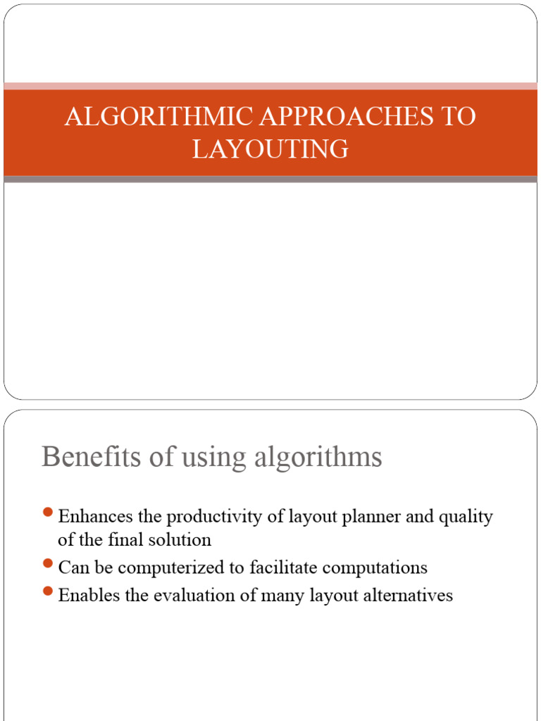 Lecture 5 - Algorithmic Approaches To Layouting | PDF | Algorithms | Mathematical Optimization