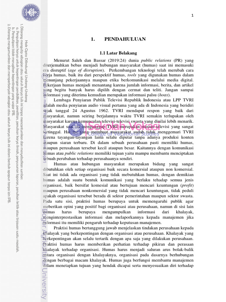Pendahuluan Khalayak Humas | PDF