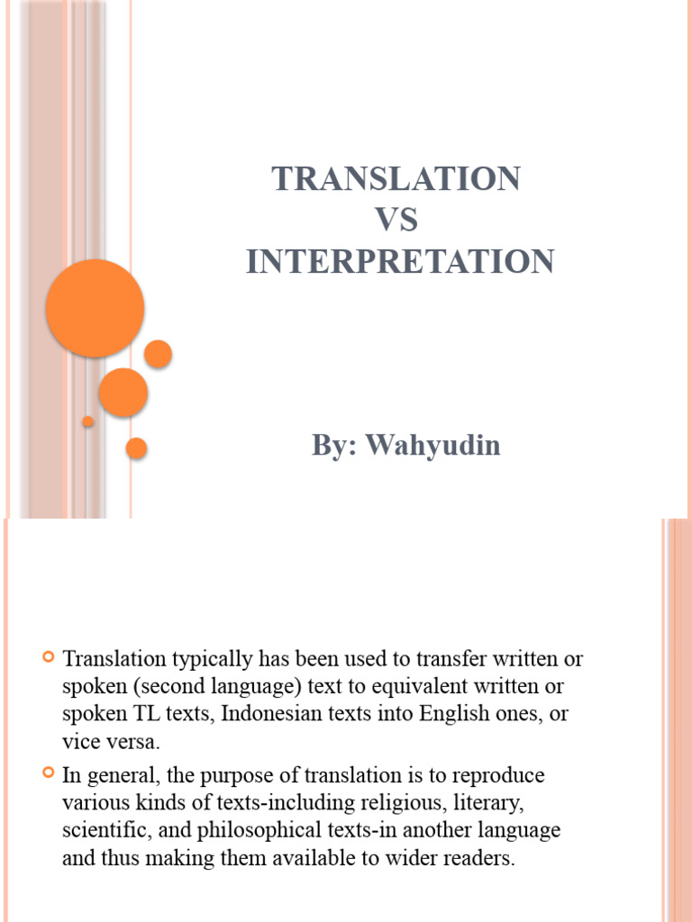 Translation Vs Interpretation 2023 5-6 | Download Free PDF | Language ... Translation Vs Interpretation 2023 5-6 | Download Free PDF | Language ...