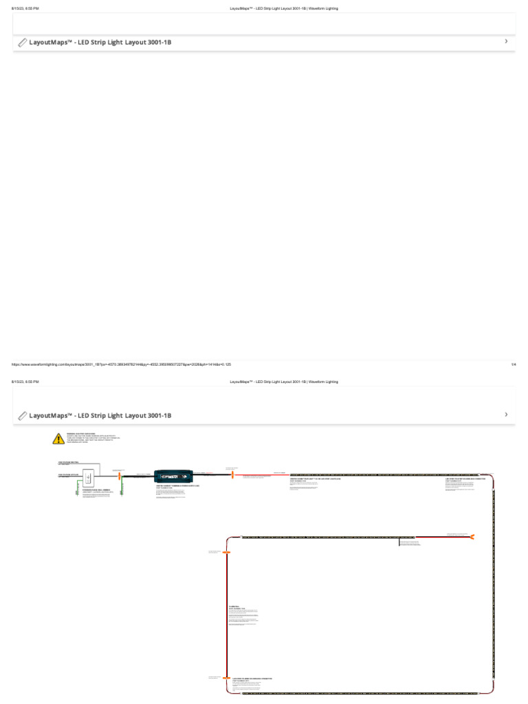 LayoutMaps™ - LED Strip Light Layout 3001-1B - Waveform Lighting | PDF ...