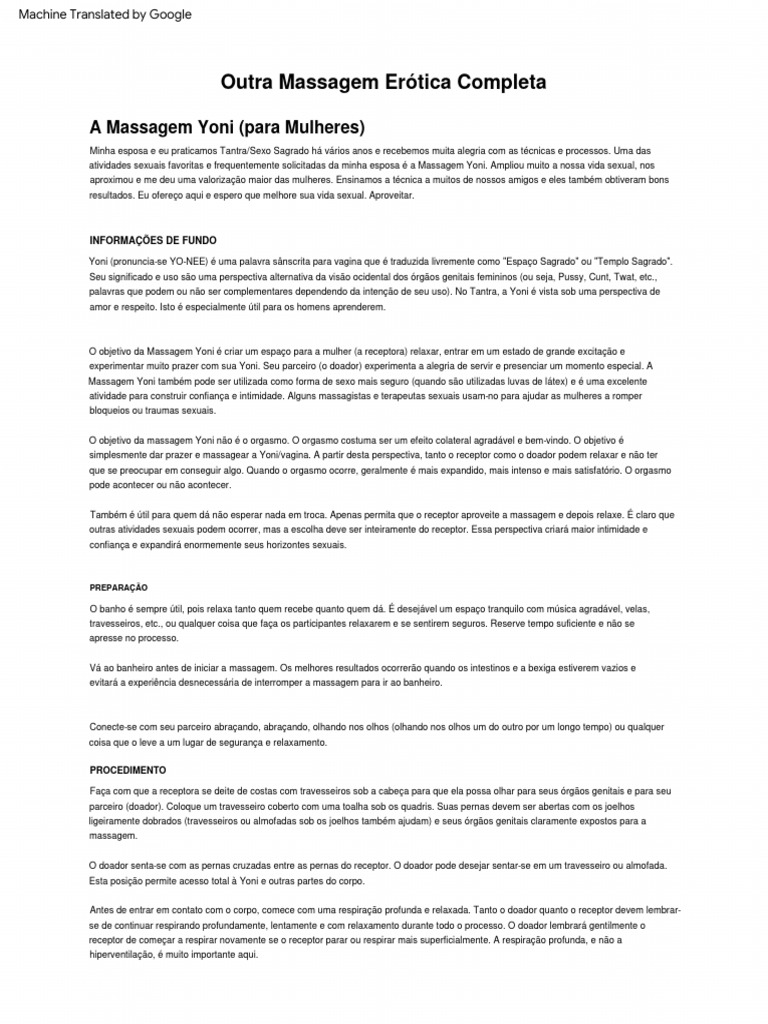 Tantric Yoni Massage | PDF
