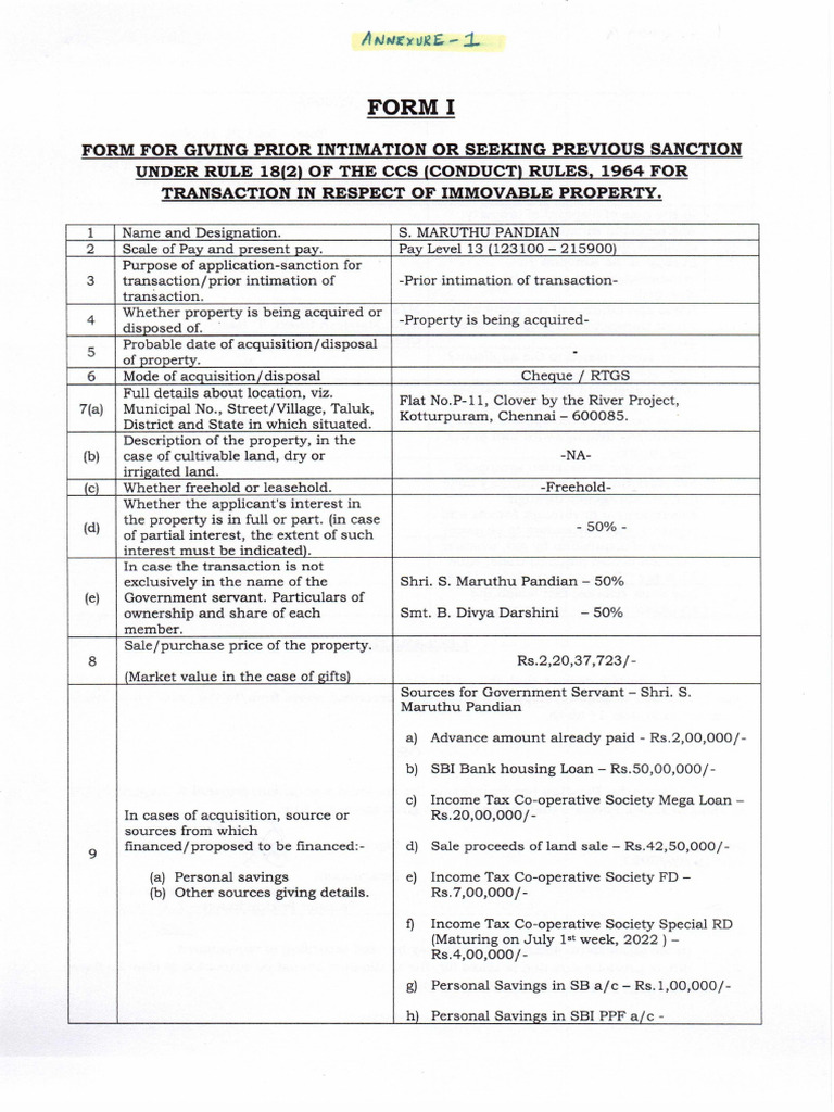 Annexure - 1 | PDF