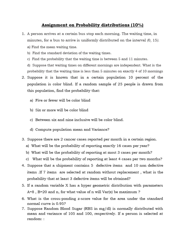 Probability Distributions | PDF | Variance | Statistical Theory Probability Distributions | PDF | Variance | Statistical Theory