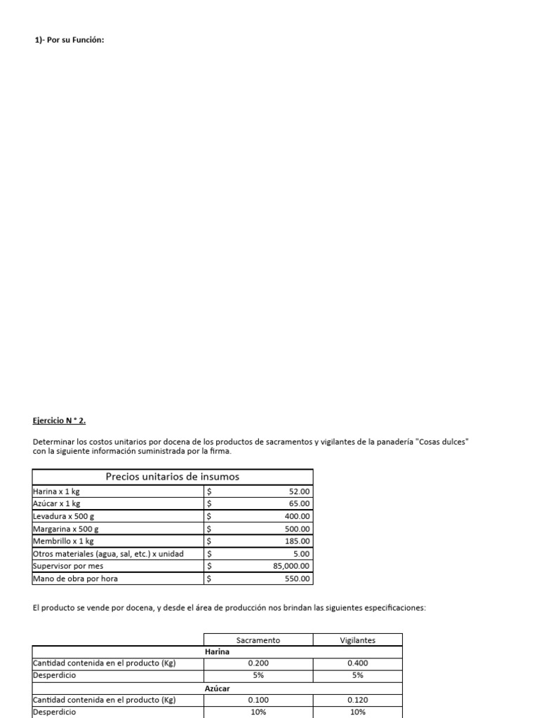 TP Clasificación de Costos | PDF | Materiales | Sustancias químicas
