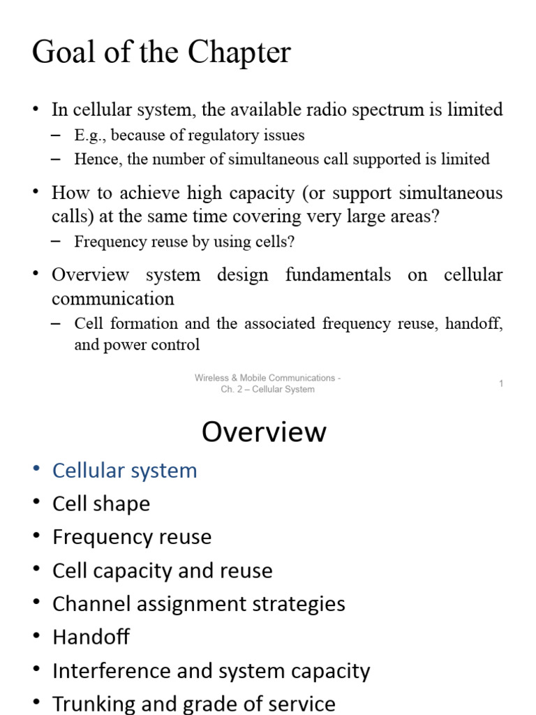Chapter 2 Cellular 1 | PDF | Cellular Network | Radio