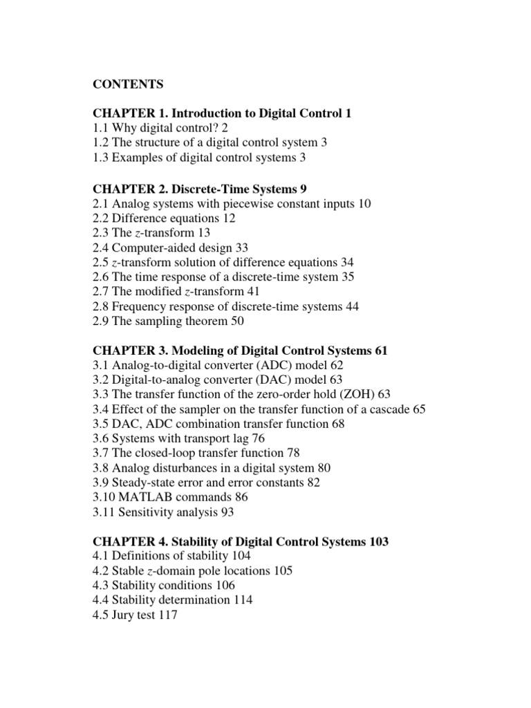 Contents | PDF | Control Theory | Applied Mathematics