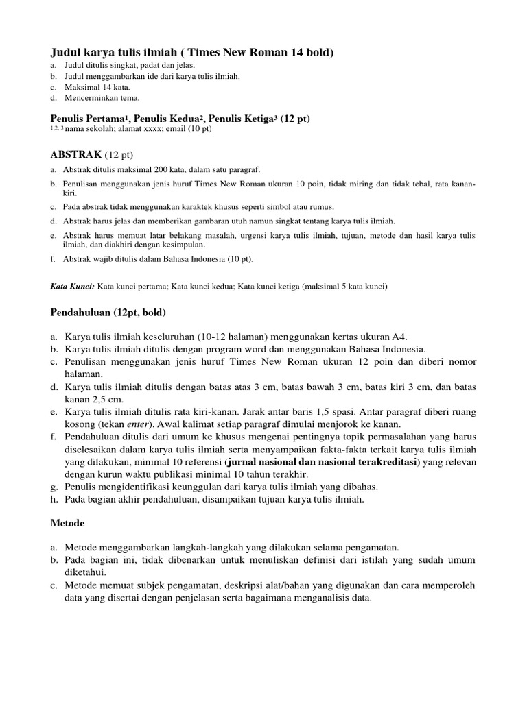 Template KTI (OLIMPIADE MATH & SCIENCE) 2023 | PDF