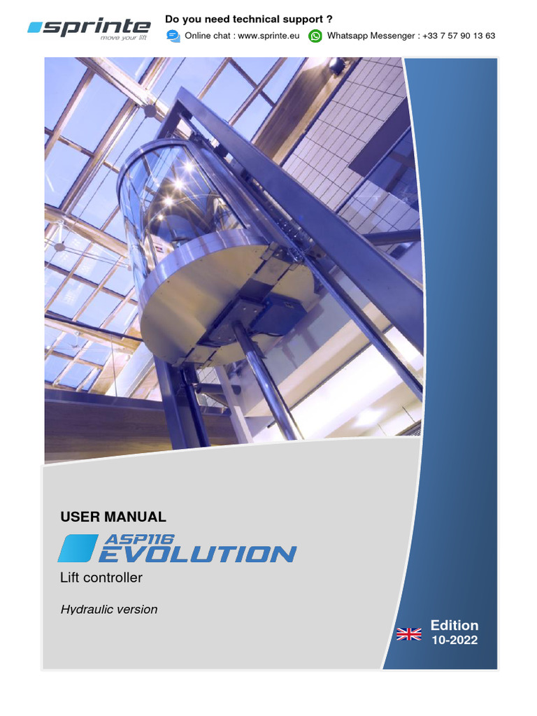 ASP116 Evo User Manual For Hydraulic Lifts 4.00ed10 | PDF | Elevator ...