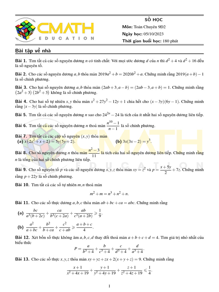 (L9Đ223) 2023 10 05 BTVN | PDF