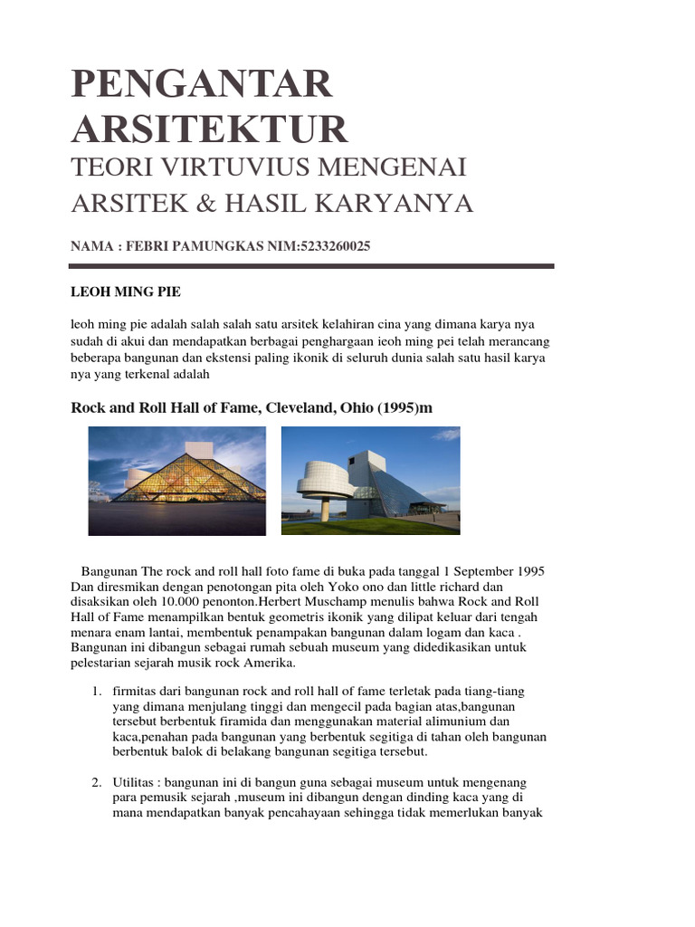 Pengantar Arsitektur | PDF